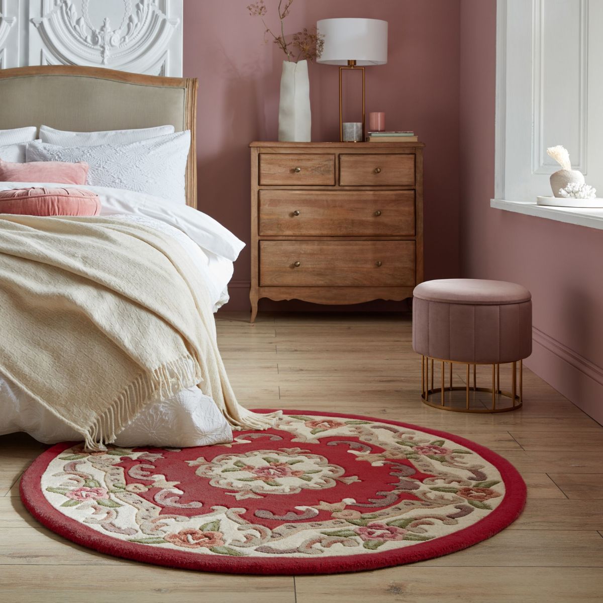 Tapis Royale Aubusson rond 120x120cm – Bonne manière