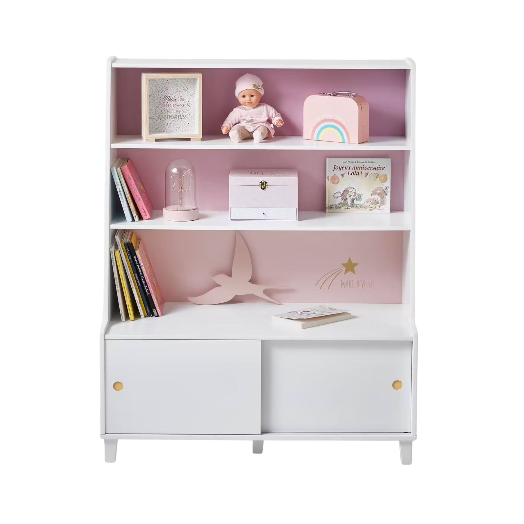 Bibliothèque VERBAUDET Make a wish blanc – Bonne manière