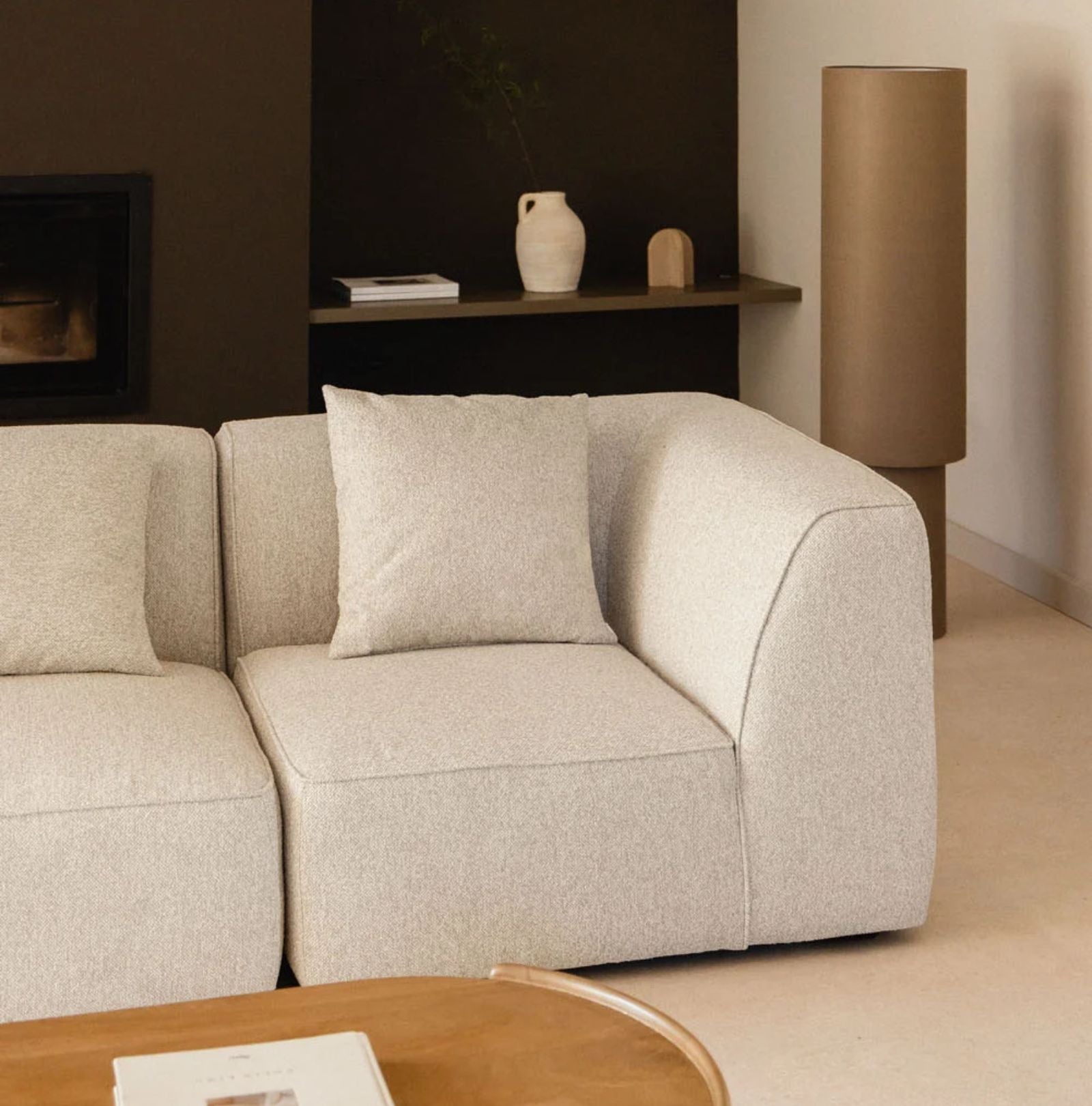 Module d’angle rembourré SKLUM Cardea Beige – Bonne manière